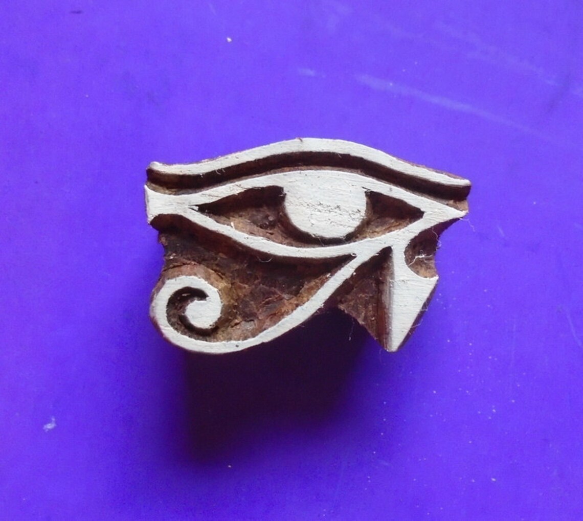 Eye of Horus Egyptian Stamp Eye of Ra Hand Carved Fabric | Etsy