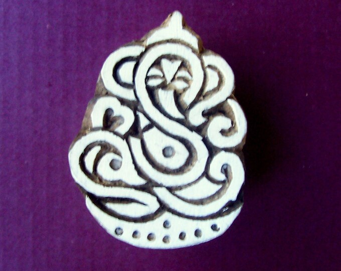Ganesh Hand Carved Wood Stamp Indian Print Block - Etsy