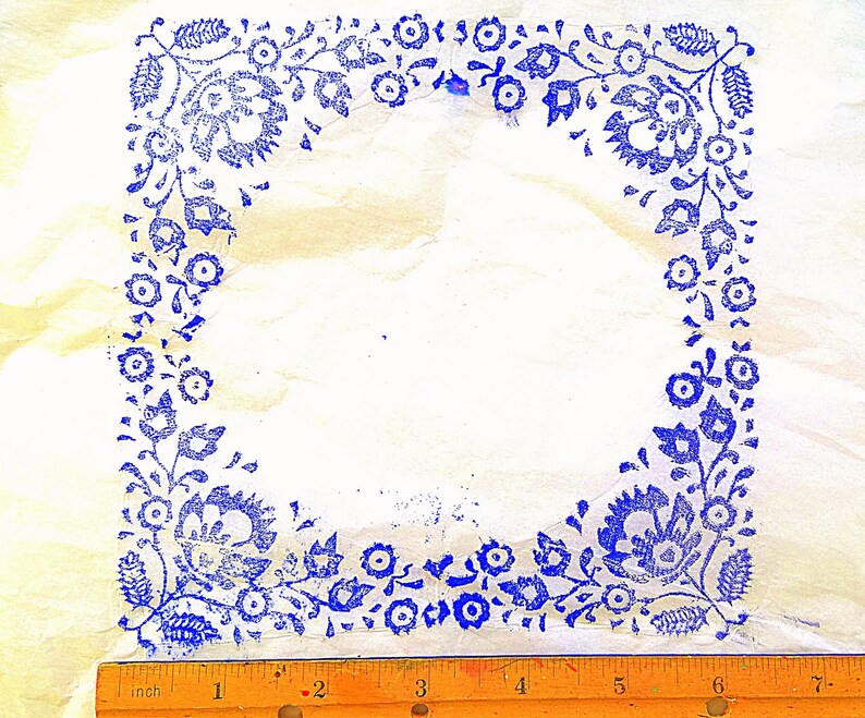 Corner Wood Pottery Stamp Hand Carved Printing Block for Textile, Clay ...