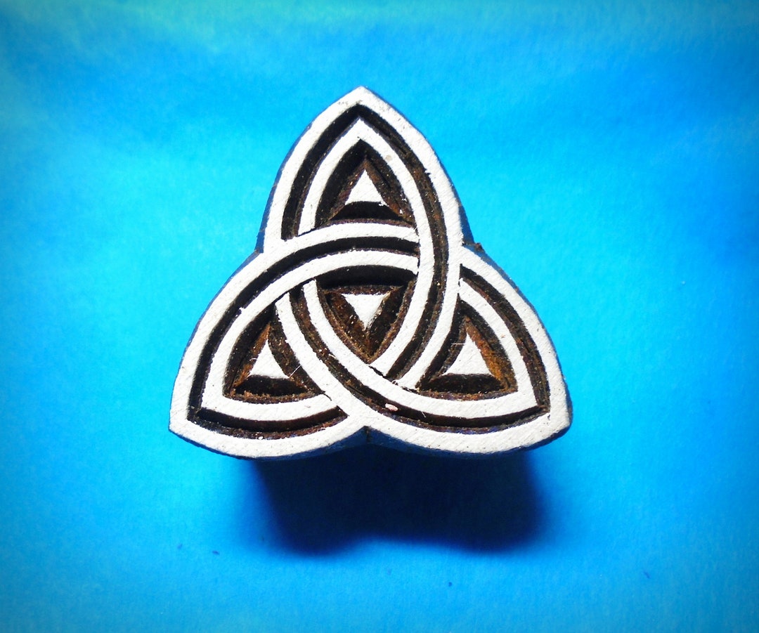 Celtic Trinity Knot Print Block Stamp Hand Carved Wood Indian for ...