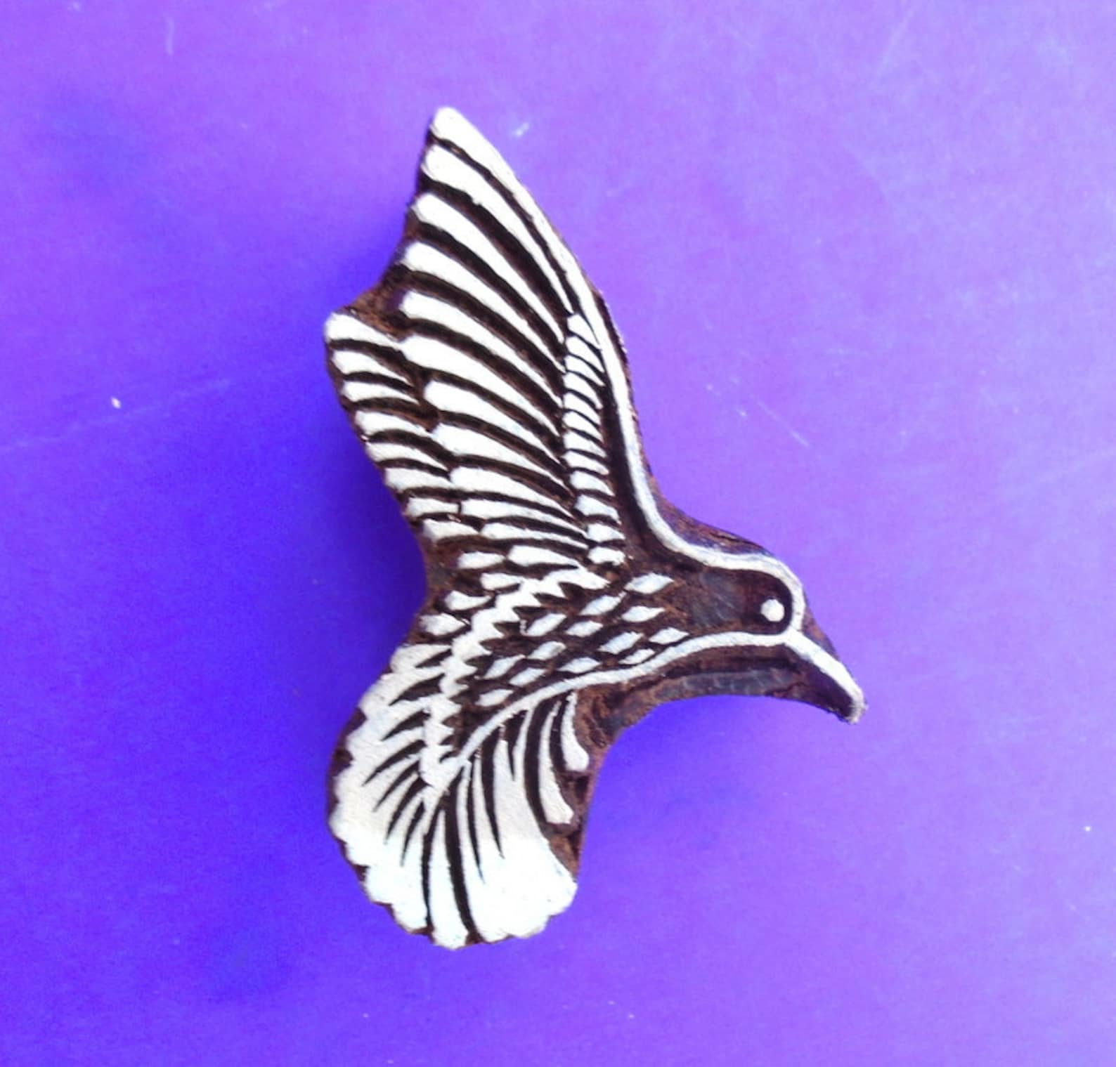 Humming Bird Pottery Stamp Hand Carved Fabric Textile Hummingbird ...