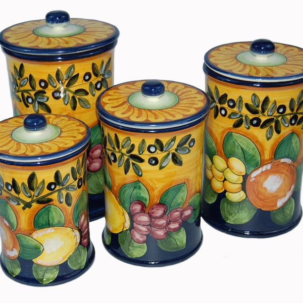 Italian Canister Set - Etsy