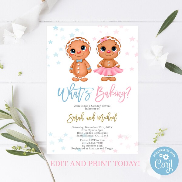 Gingerbread Gender Reveal - Etsy