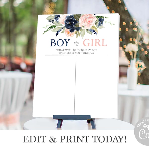 Baby Shower Guessing Chart - Etsy