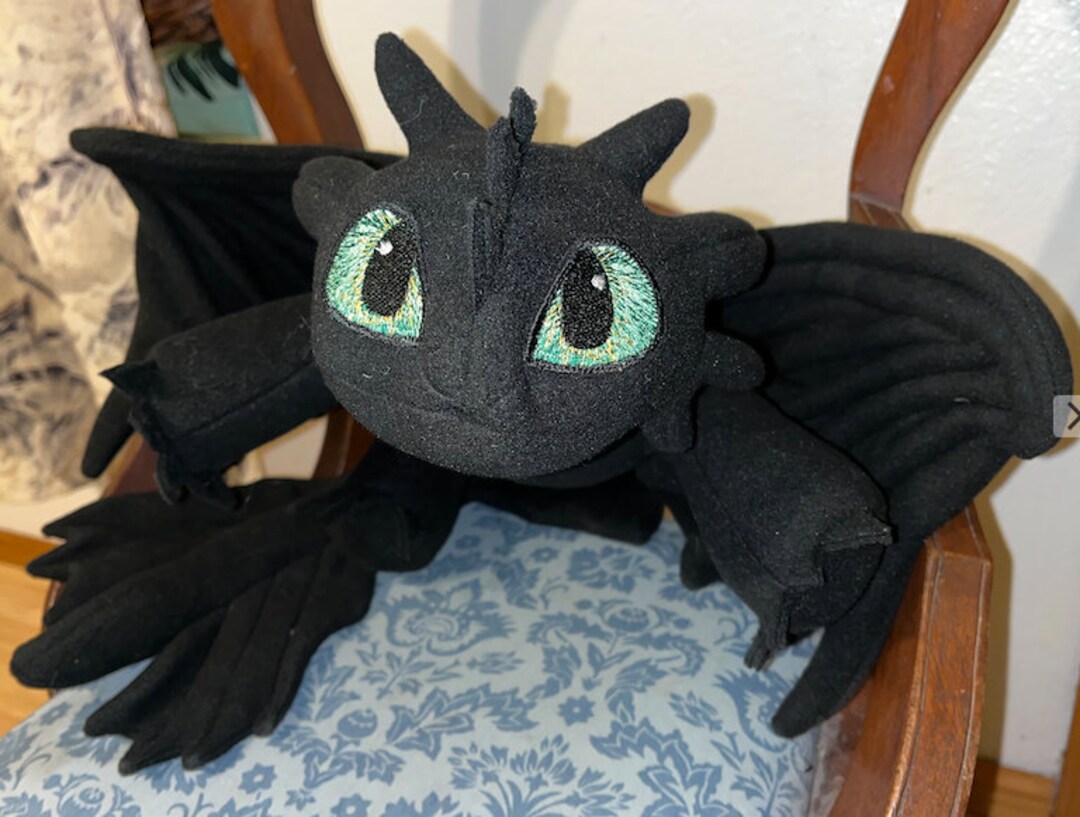 Night Fury Plush, in the Style of Toothless. 24 Inches From Nose to ...