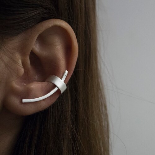 Ear Climber Ear Crawler Sterling Silver Ear Cuff Ear - Etsy