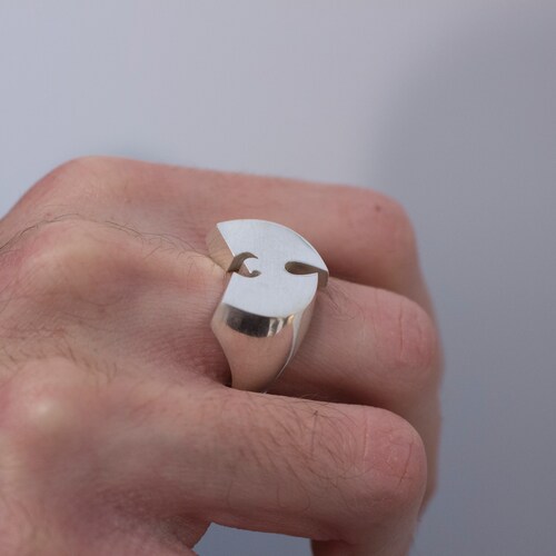 Solid Sterling Silver Ring Handmade Ring Wu Tang Ring Men - Etsy