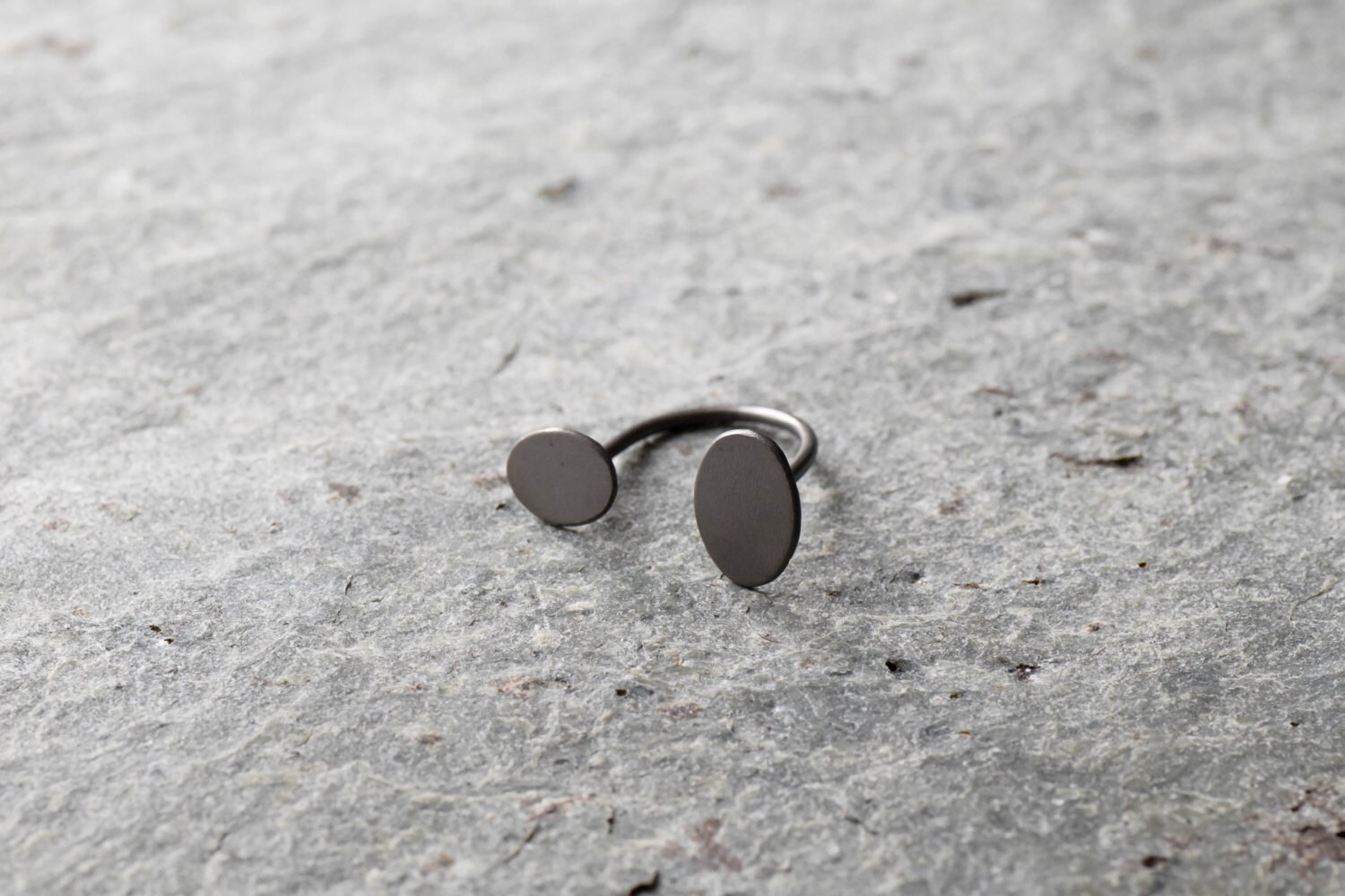 Double Oval Ring U Ring Rock Inspired Ring Oval Ring - Etsy