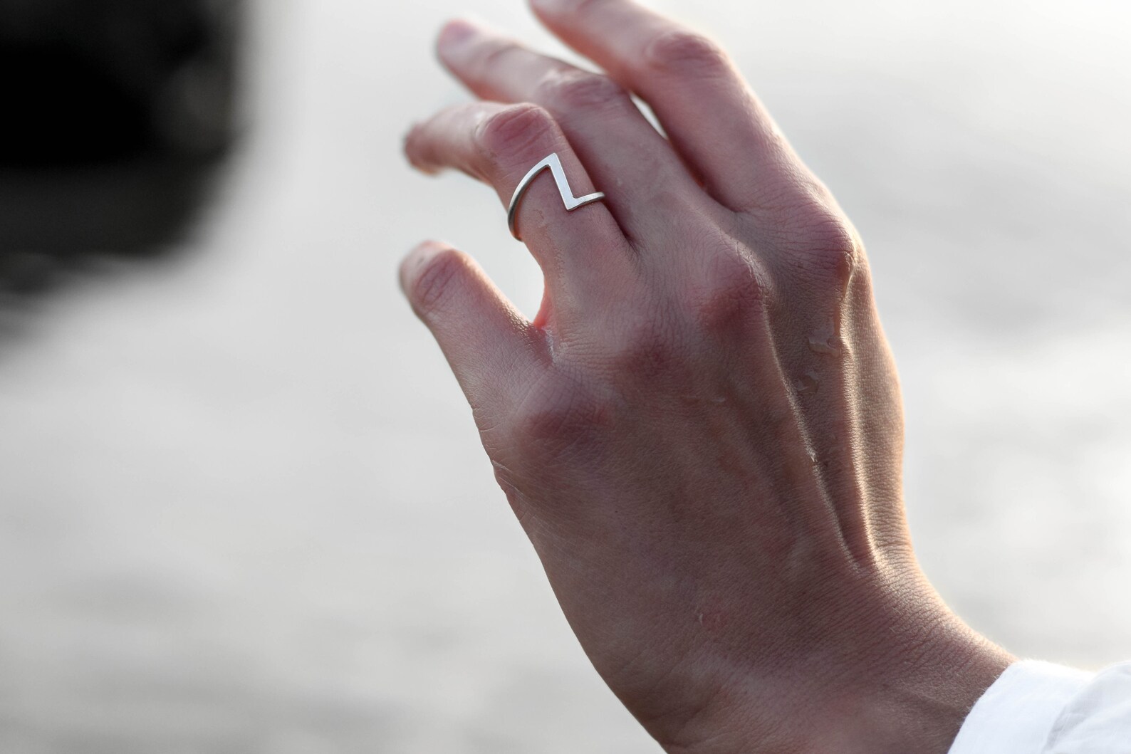Zigzag Ring/ Z Ring/ Sterling Silver Z Ring/ Minimalist Zigzag | Etsy