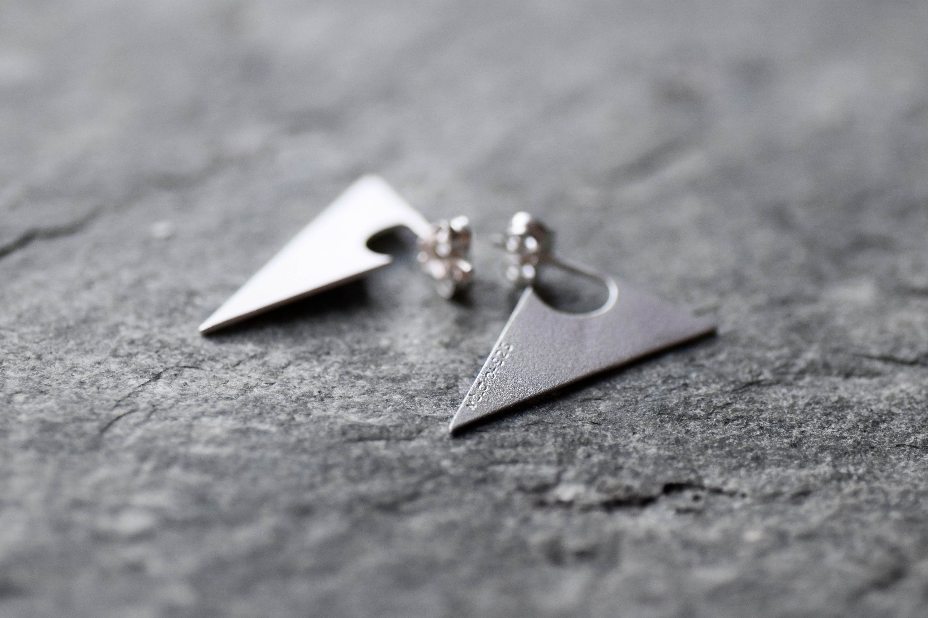 Triangle Earrings Modern Earrings Contemporary Earrings | Etsy