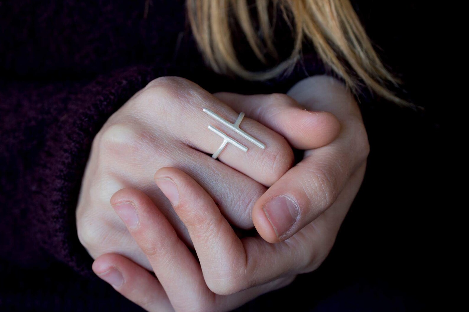 Parallel Ring Sturdy Minimalist Ring Geometric Ring - Etsy