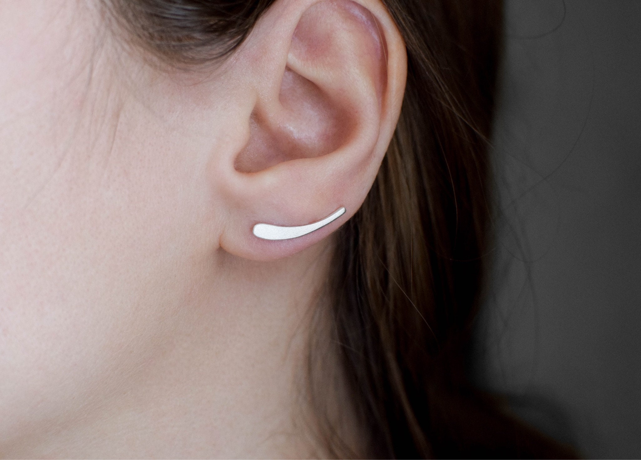 Wing Ear Pin Ear Climber Ear Cuff Sterling Silver - Etsy