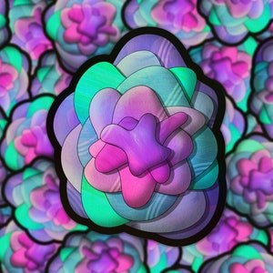 Sticker the Blob Original Colorful Illustrative Abstract Sticker for ...