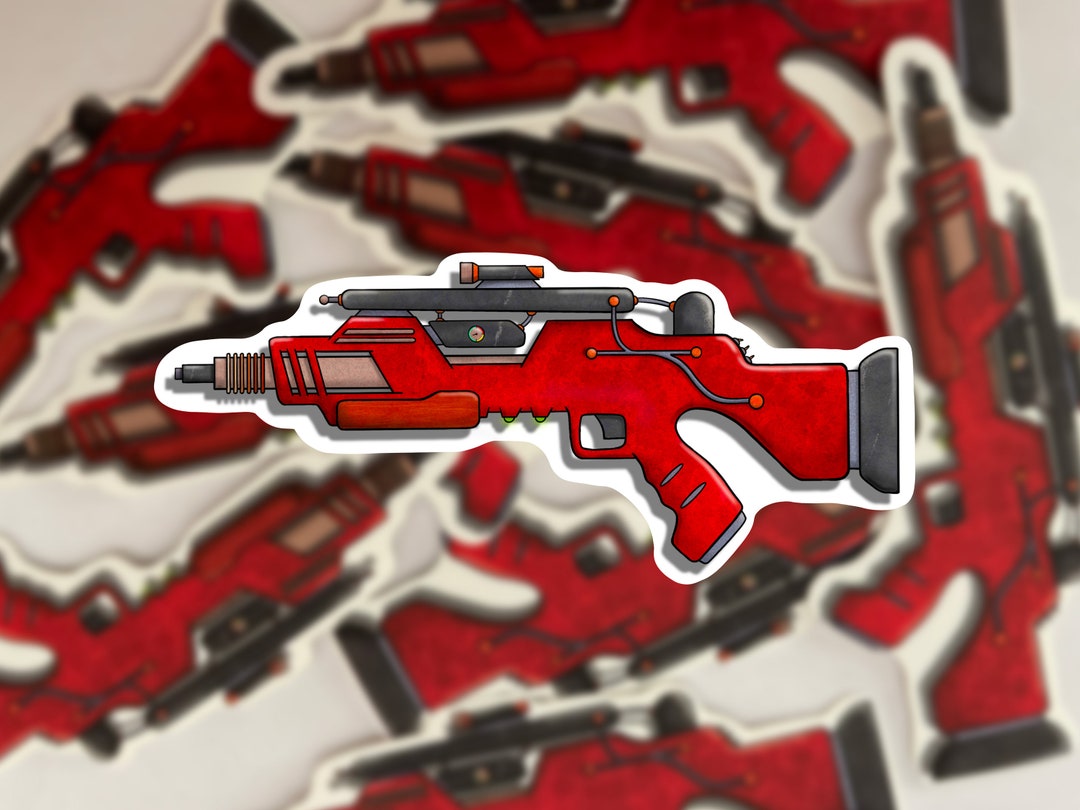 Sticker Original Colorful Ray-gun Art for Laptops and Water Bottles - Etsy