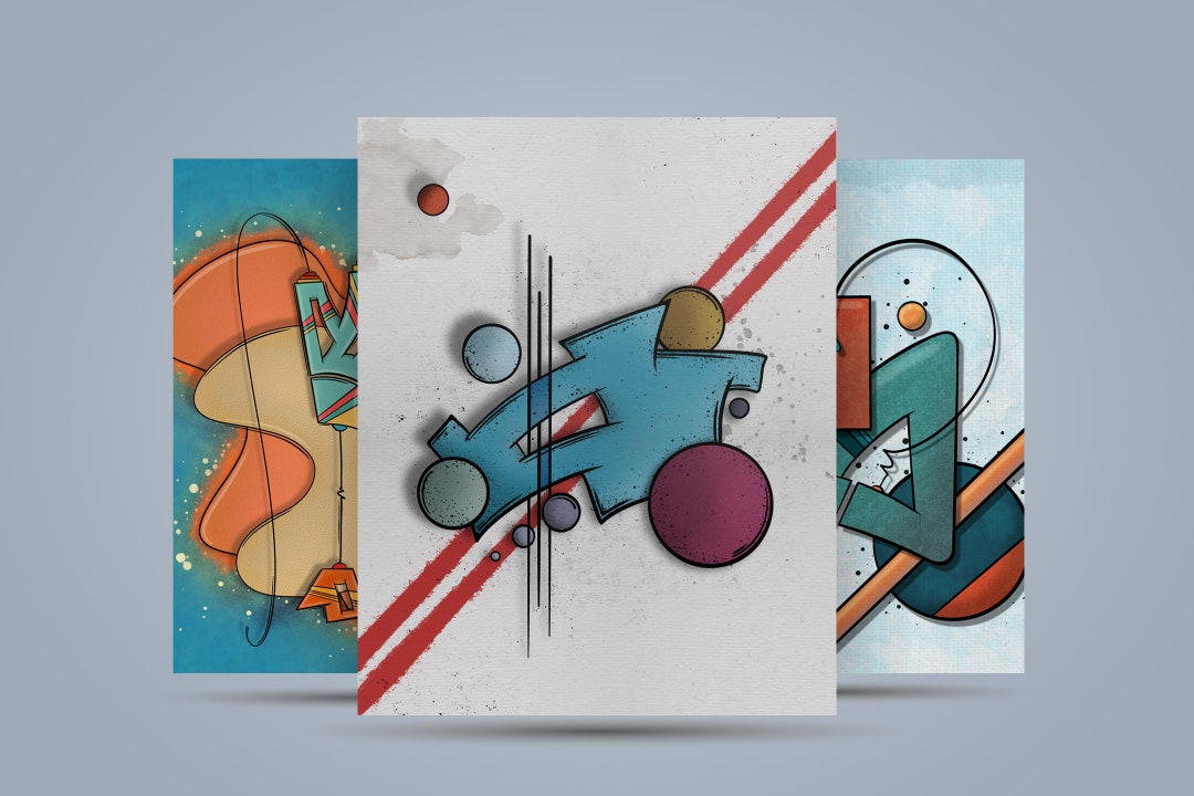 Calming Grounded Abstract Painting of a Blue hooey on a Stone ...