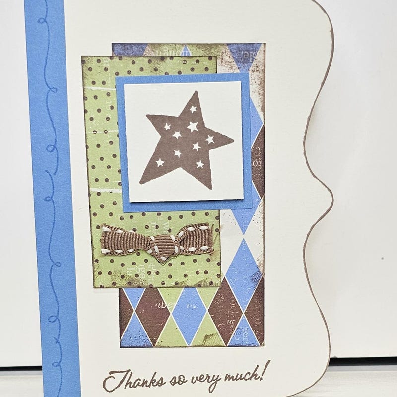 Manly Thank You Card - Etsy
