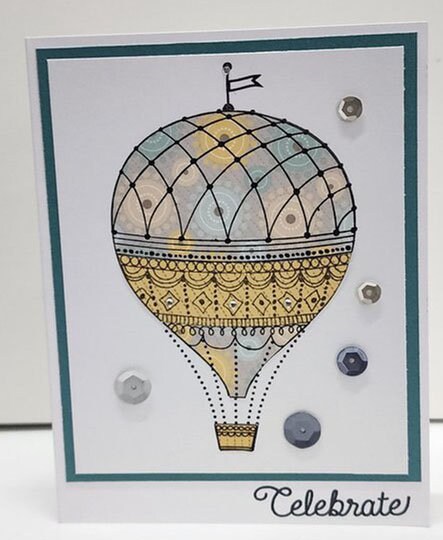 Hot Air Balloon Greeting Card Handmade Celebratory Design - Etsy