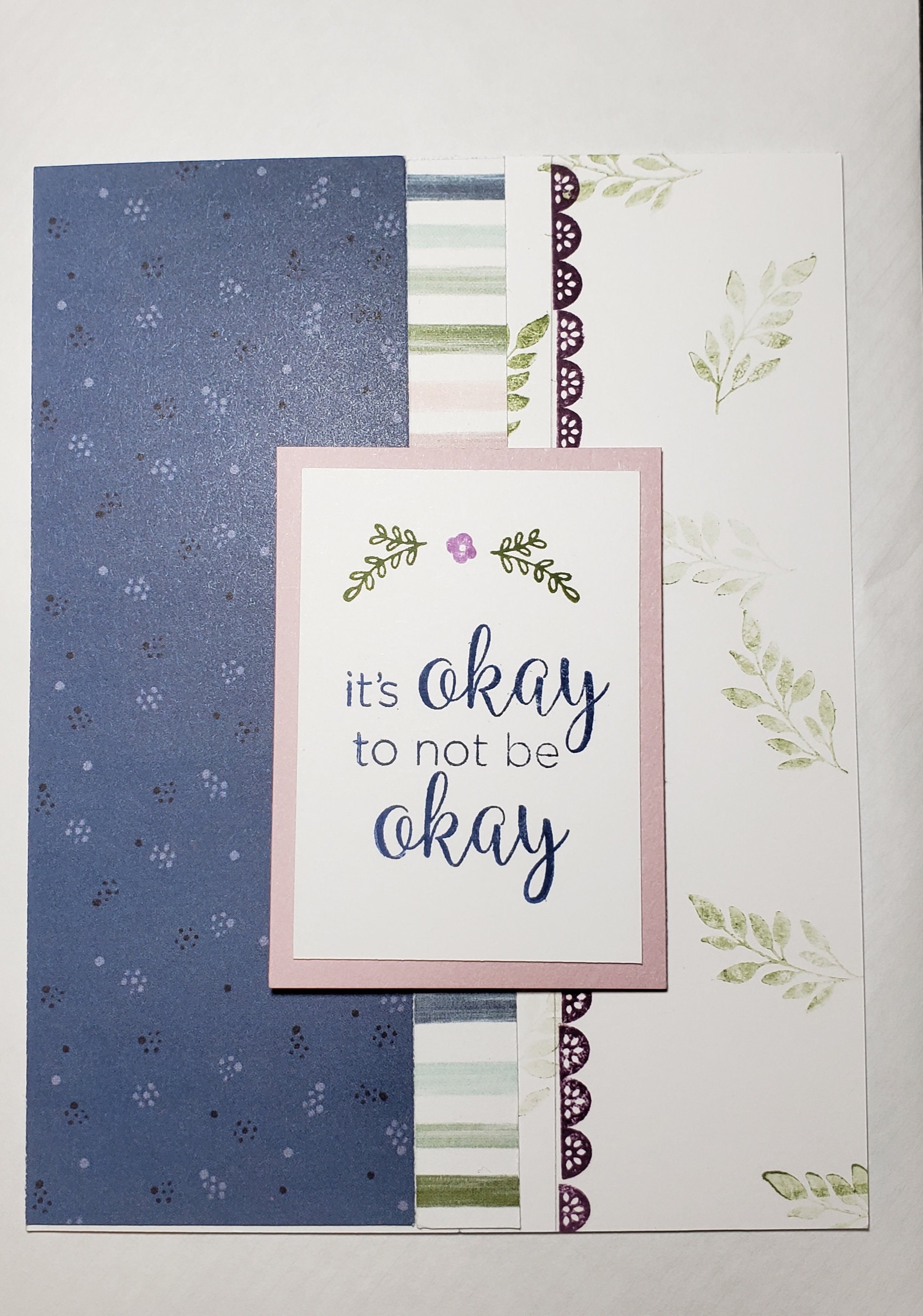 It's Okay Not to Be Okay Encouragement Handmade Card - Etsy
