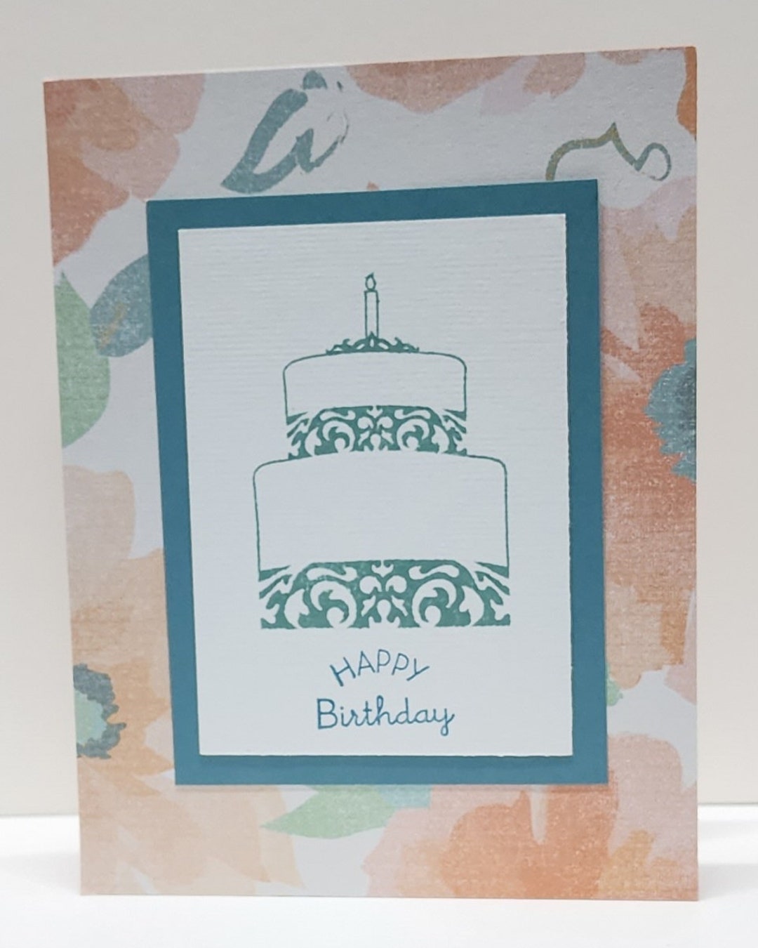Birthday Cake Greeting Card birthday Card, Cake Card, Handmade Cake ...