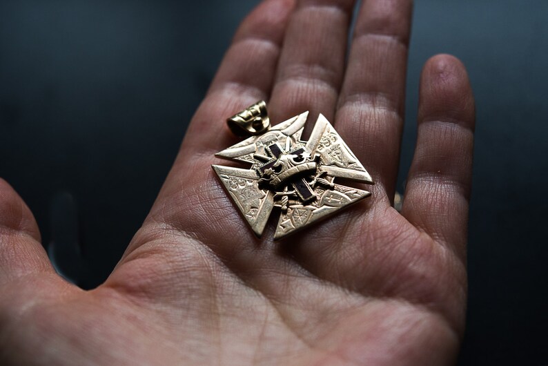 Antique 14k Gold Masonic Cross From 1800s. Hand Made Rose | Etsy