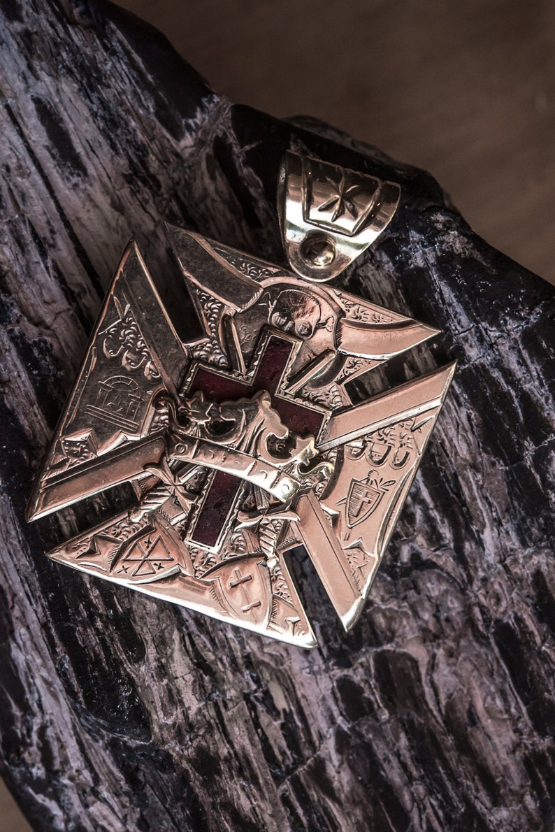 Antique 14k Gold Masonic Cross From 1800s. Hand Made Rose | Etsy