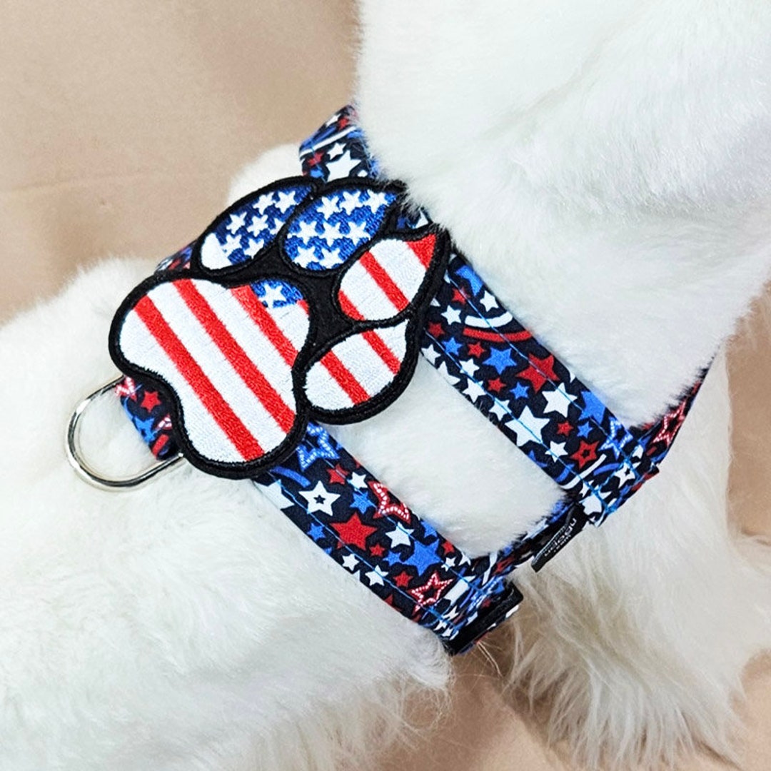 Star Spangled Easy-on Harness With Flag Paw Applique From Udogu ...