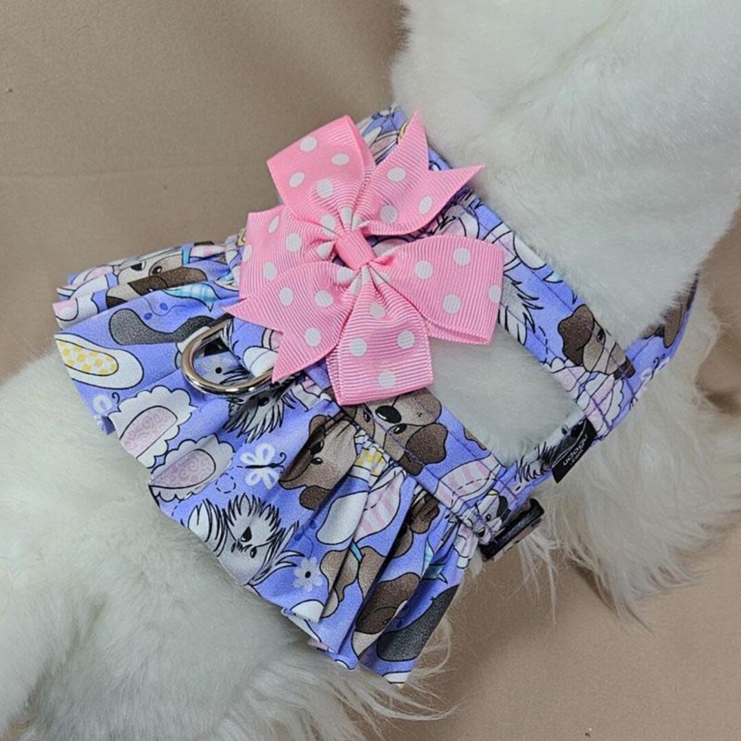 Bunny Dogs Fancy Ruffle Easy-on Harness With Pink Bow Applique From ...