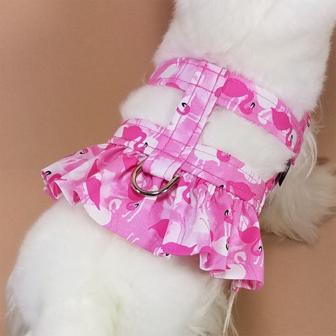 Dog Harness - Flamingo Fancy Ruffle Easy-on Harness - 9 Sizes - Etsy