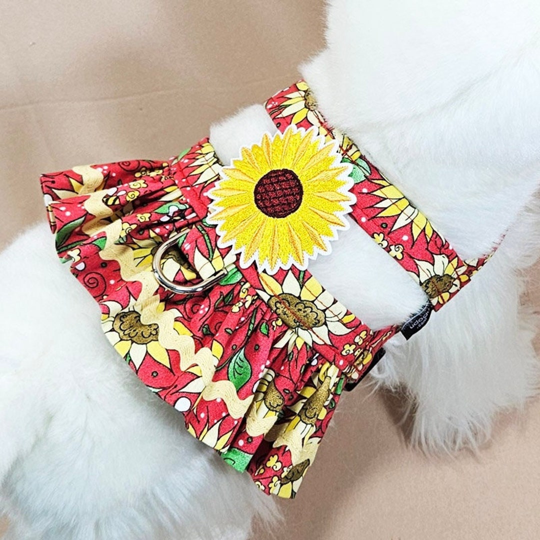 Sunflower Fancy Ruffle Easy-on Harness With Sunflower Applique From ...