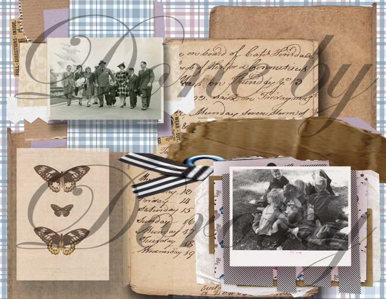 Lasting Legacy: Collage Pages Junk Journal Kit - Etsy