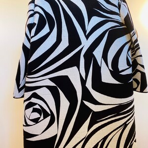 CHRISTIAN RUPERT Italian Couturier Quilted Black and White Printed ...