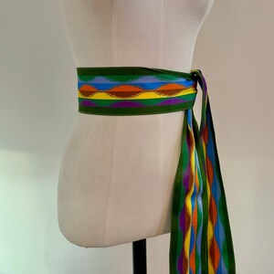 Vintage KENZO Woven Multi Color Tribal Sash - Etsy