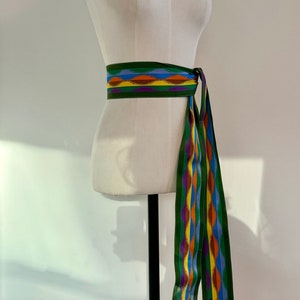 Vintage KENZO Woven Multi Color Tribal Sash - Etsy
