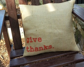 Give thanks pillow | Etsy