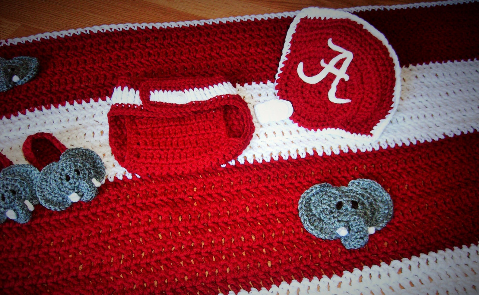 Made to Order Handmade Crochet Alabama Crimson Tide Baby | Etsy