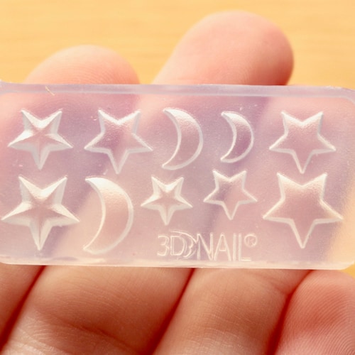 TINY Moons & Stars Clear Silicone Mold | Etsy