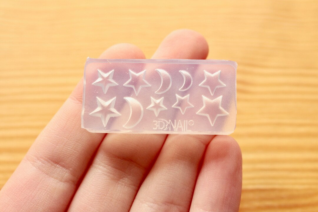 TINY Moons & Stars Clear Silicone Mold - Etsy
