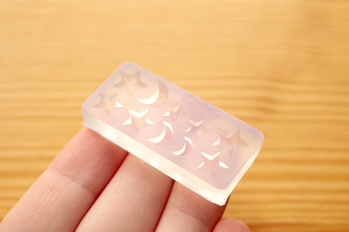 TINY Moons & Stars Clear Silicone Mold | Etsy