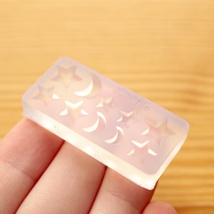 TINY Moons & Stars Clear Silicone Mold - Etsy