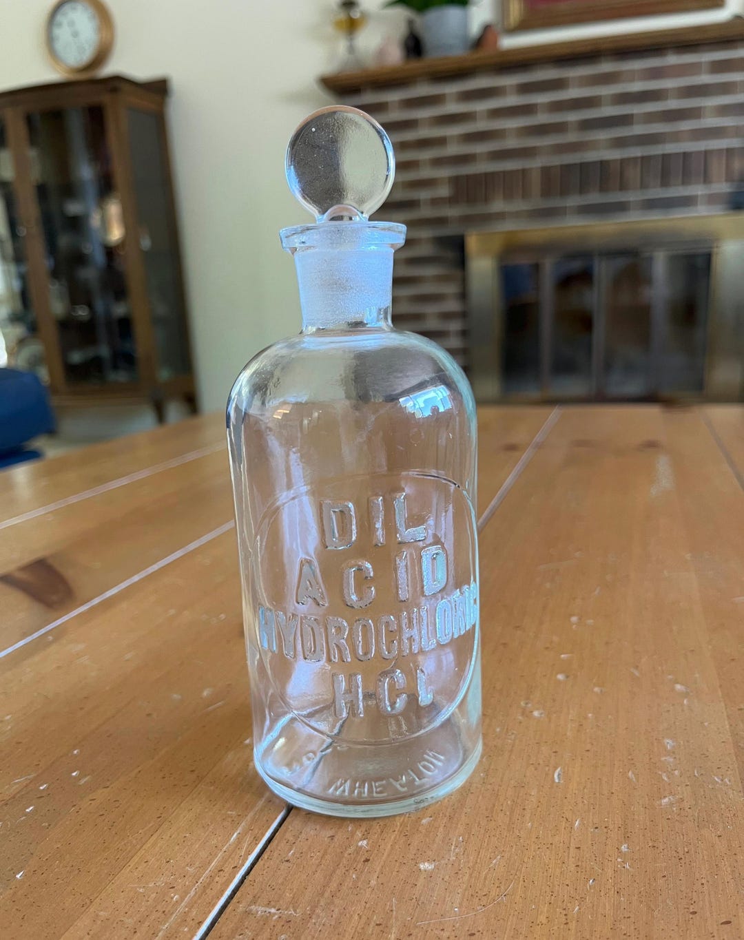 Vintage Wheaton Glass Chemistry/apothacary Bottle With Glass Stopper ...