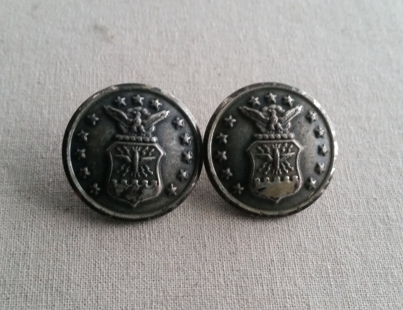 Vintage Gold Military Metal Buttons Set of 2 Shank Buttons 30mm - Etsy