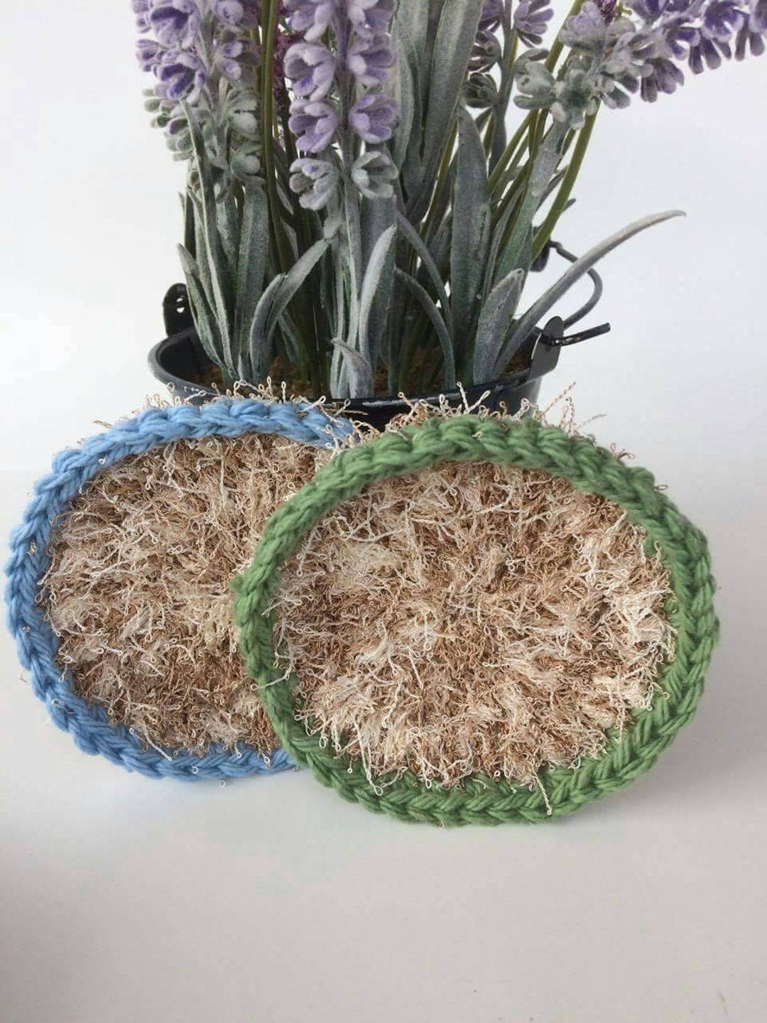 Dish Scrubbies Set of 2, Washable and Reusable Kitchen Scrubbers ...