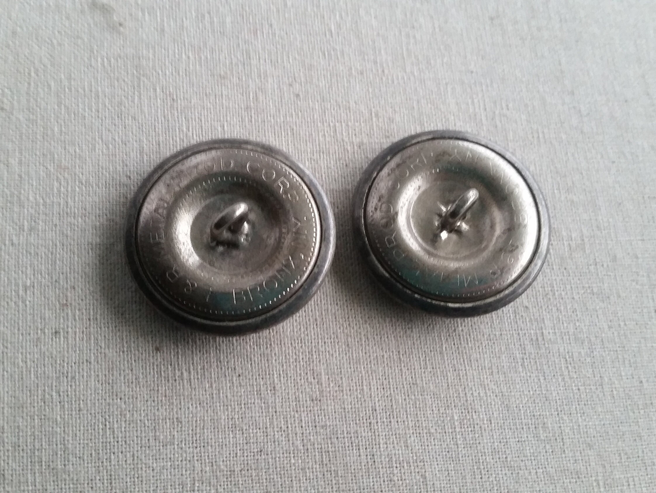 Vintage Gold Military Metal Buttons Set of 2 Shank Buttons 30mm - Etsy