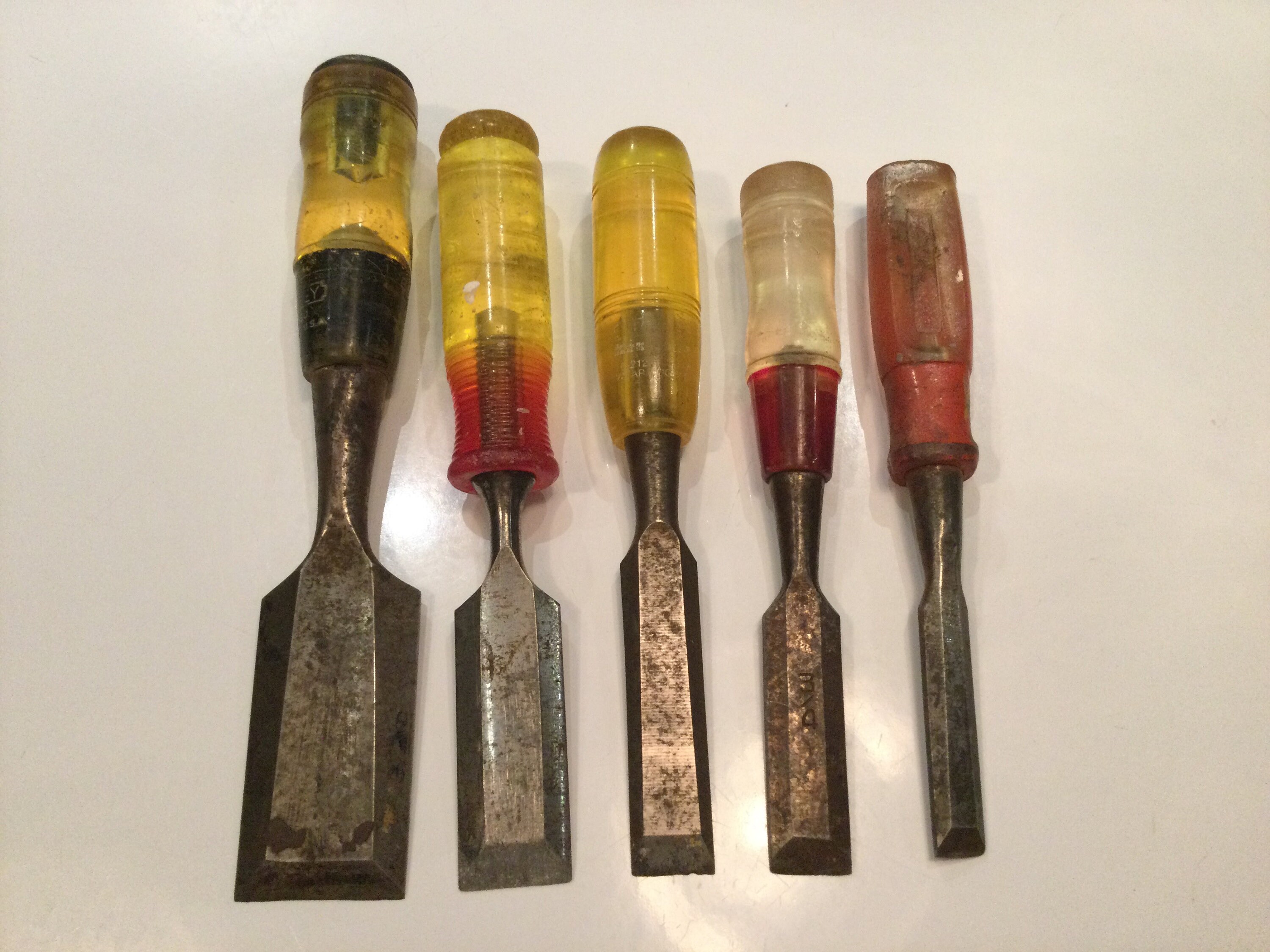 Vintage Stanley Wood Chisels Resin Handles | Etsy