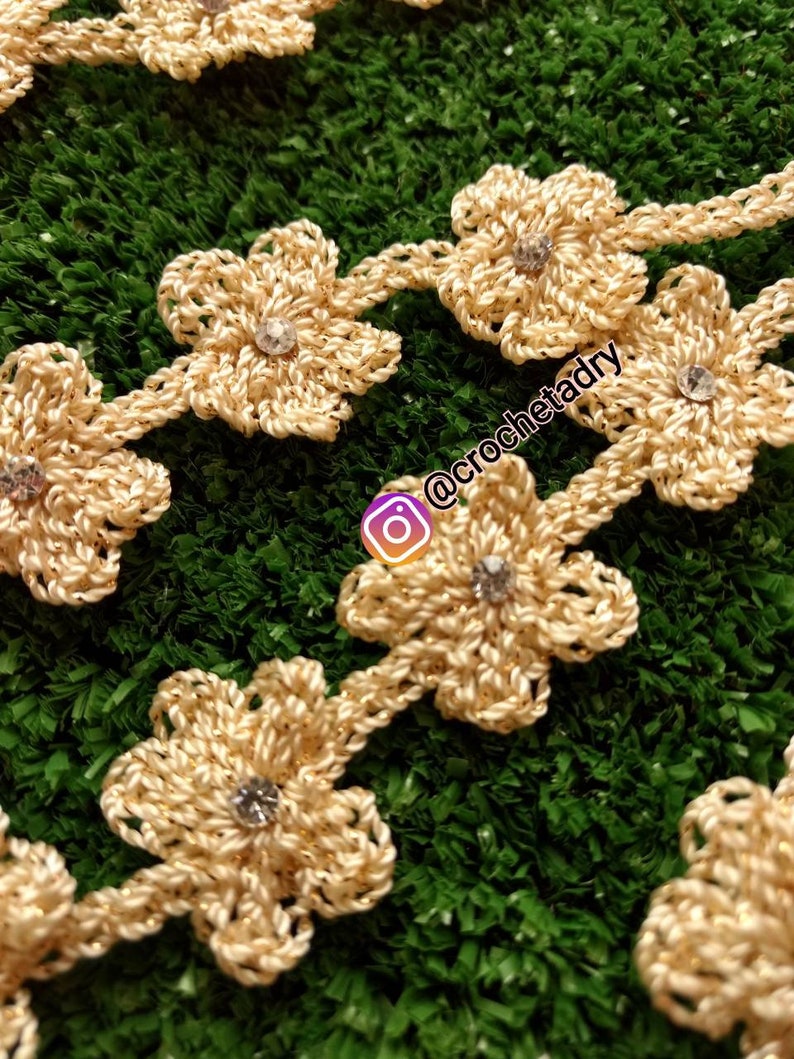 Crochet Wedding Lasso Golden Ivory / Lazo De Boda Crochet | Etsy