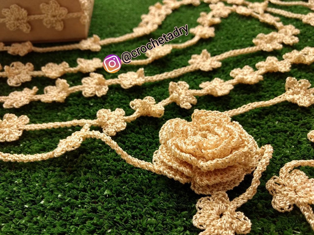 Crochet Wedding Lasso Golden Ivory / Lazo De Boda Crochet - Etsy