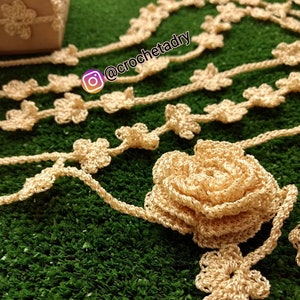 Crochet Wedding Lasso Golden Ivory / Lazo De Boda Crochet - Etsy