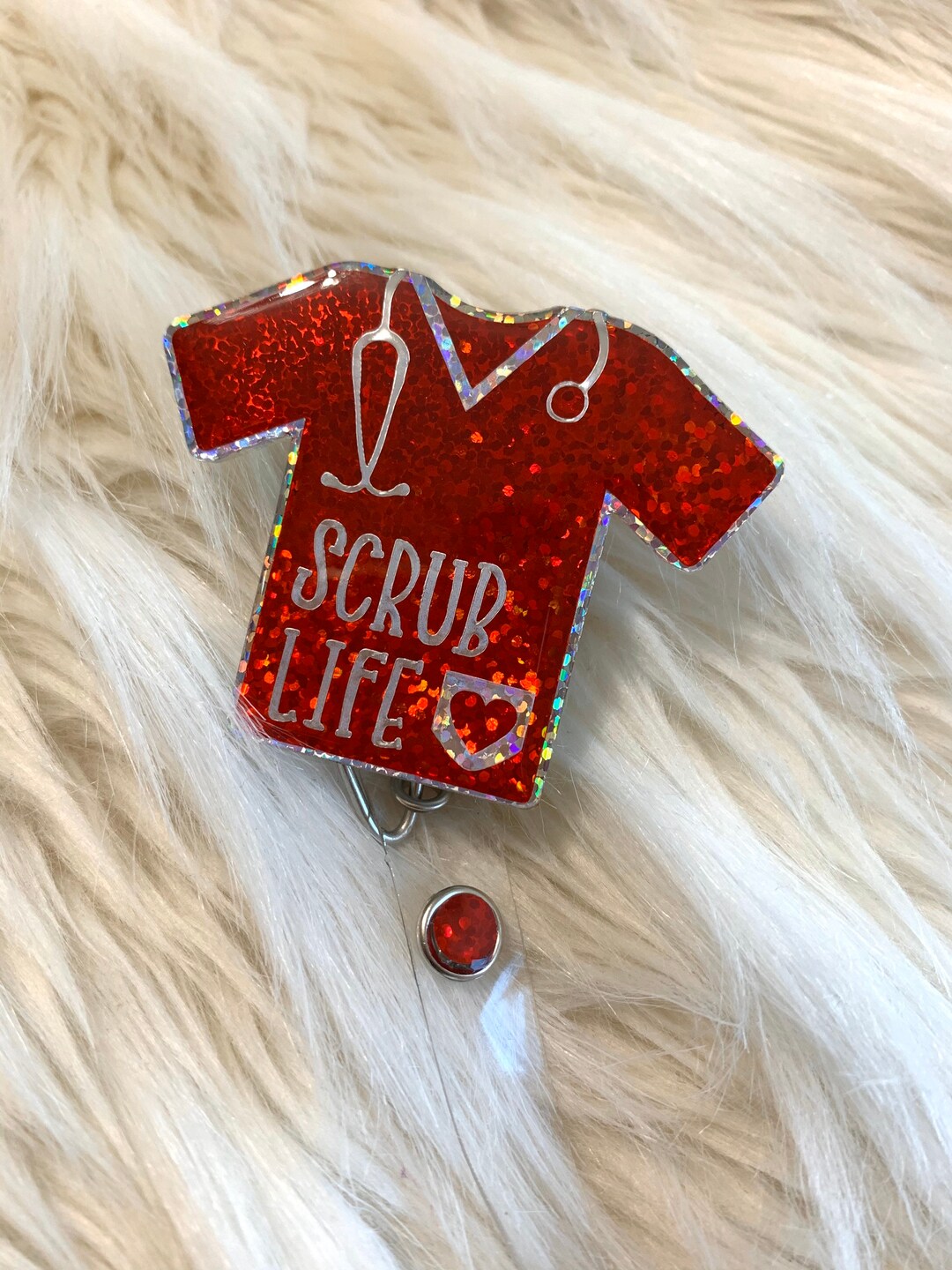 Scrub Life Name Badge Reel/ Holder for Doctors and Nurses - Etsy