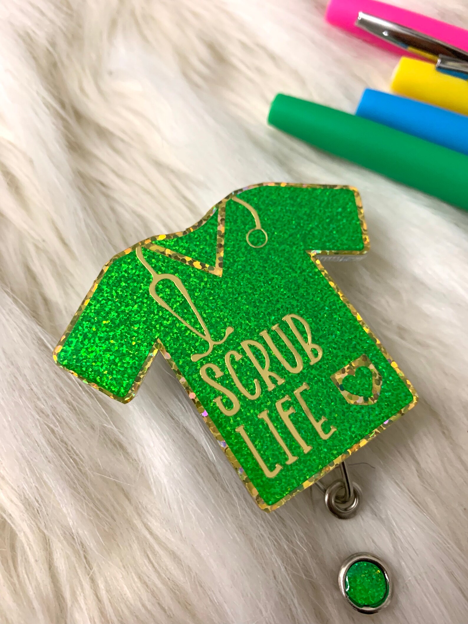 Scrub Life Name Badge Reel/ Holder for Doctors and Nurses - Etsy