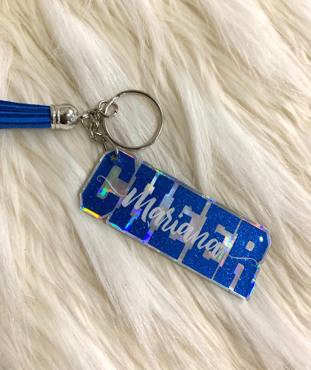 Personalized Cheer Keychain - Etsy